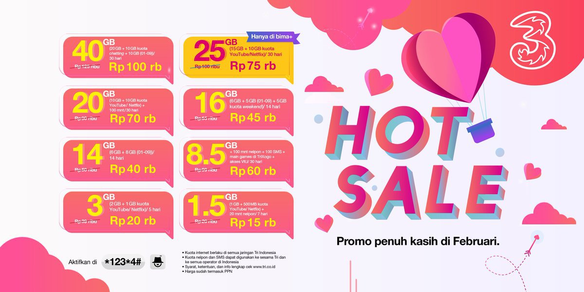 Harga Paket Internet Tri – metroandalas.co.id